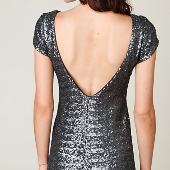 Backstage | Dresses | Free People Backstage Sequin Body Con Mini Dress ...